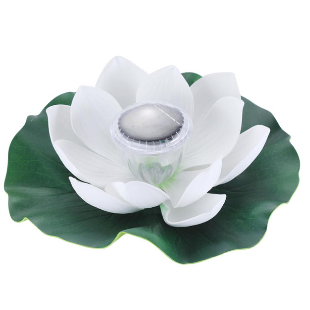 Lámpara de loto con LED que funciona con energía solar y que cambia de ...