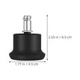 Luxshiny 6pcs Office Chair Wheel Replacement with PP Material and Floor ...