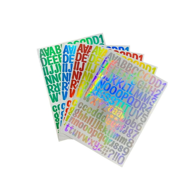 Holographic Alphabet Number Stickers Vinyl Decals Window Gift ...