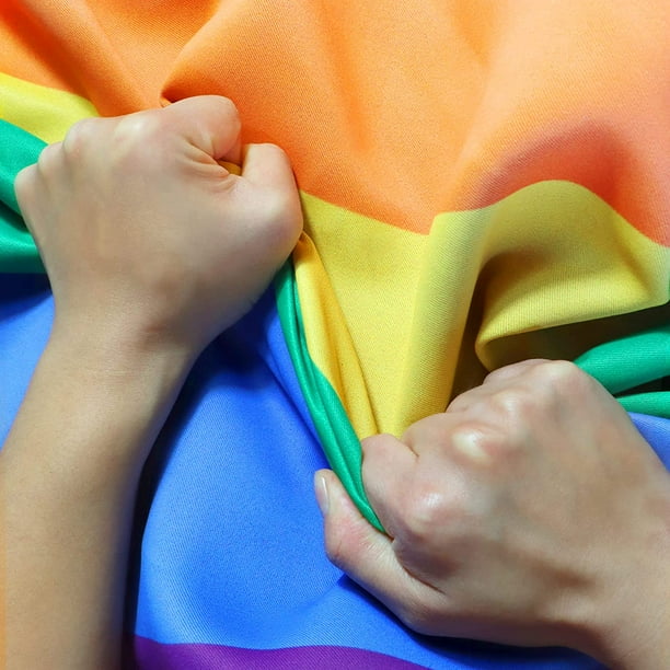 Anley Rip Proof Double Sided 3 Ply Rainbow Flag 3x5 Foot The