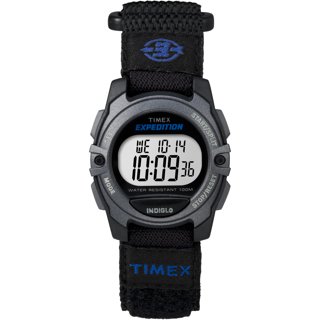 Timex Command Shock Digital CAT Black 47mm Sport Watch, Silicone Strap ...