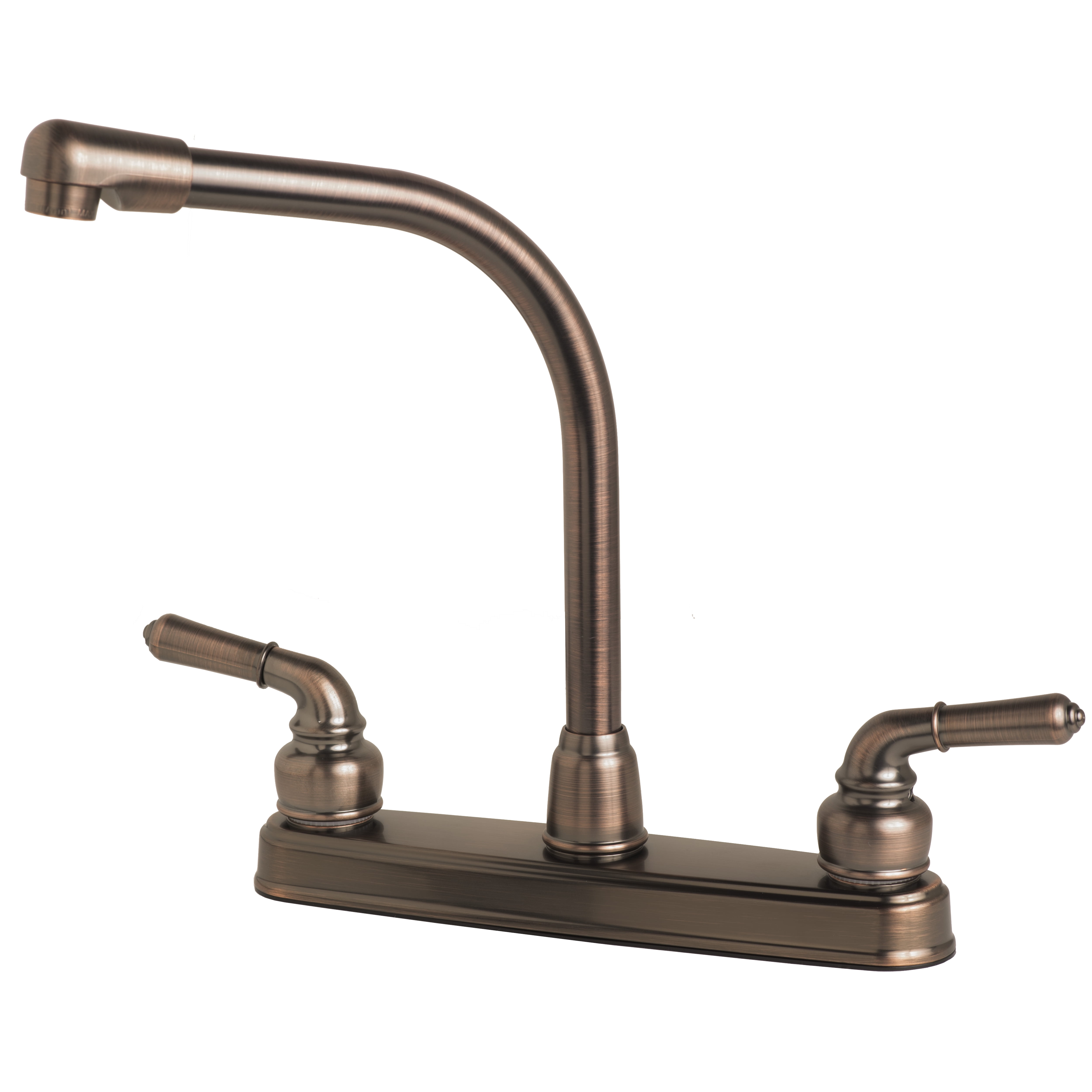RV Mobile Home Non-Metallic Two Handle High Rise Swivel Kitchen Faucet ...