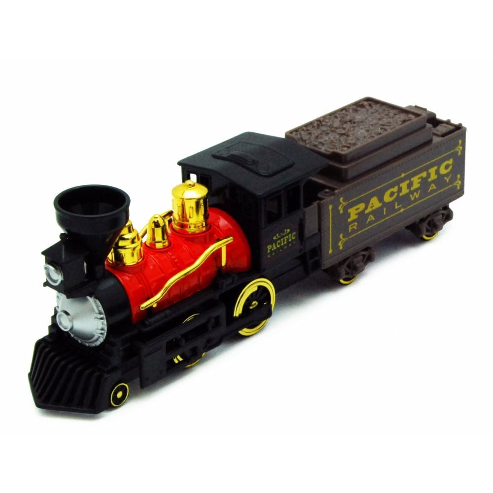 Classic Steam Engine Train, Black & Red - Showcasts 9932A - 9.75 Inch ...