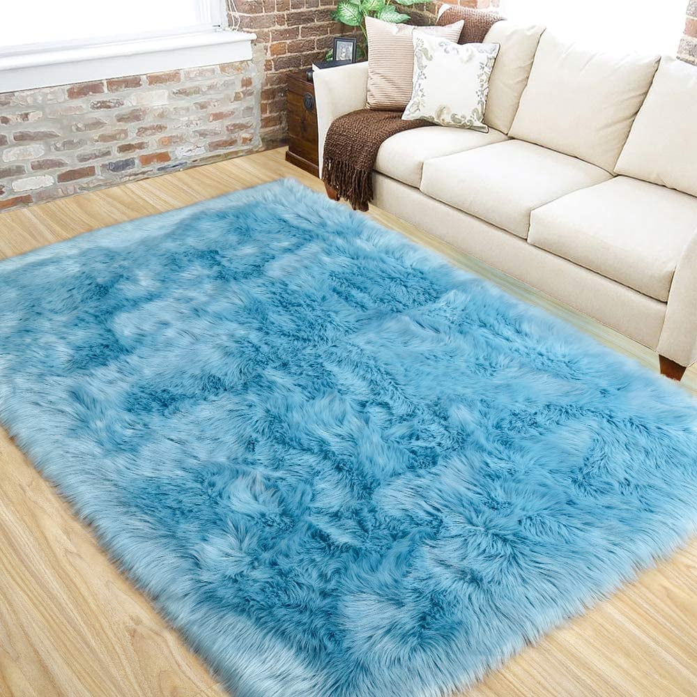 Junovo Luxury Fluffy Area Rugs Kids Areary Rug for Bedroom Shaggy ...