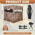 270°See Through Hunting Blind, 2-3 Person Pop Up Camouflage Tent with ...