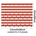 4Th Of July Patriotic Tablecloth, Red and White Striped with Blue Stars ...