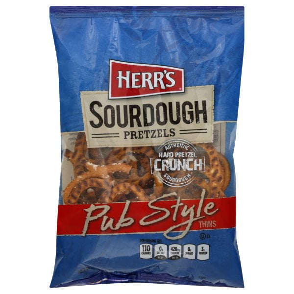 Herr's Pub Style Thin Sourdough Pretzels, 3.75 Oz. - Walmart.com