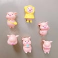 CEORPER 6pcs Cartoon Pig Fridge Magnet Stickers Cute Funny Refrigerator ...