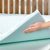 "Mellow King Size 1.5"" Infused Cooling Gel Egg Crate Memory Foam ...