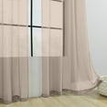 CQCYD Solid Color Semi Sheer Curtains, Rod Pocket Double String Window ...