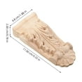 BESTYASH 2Pcs Khaki Wooden Carved Onlay Applique Decorative Corner ...