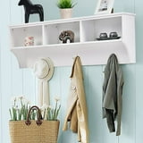 Costway Hanging Entryway Cubbie Storage Shelf Wall Mount Coat Rack w ...