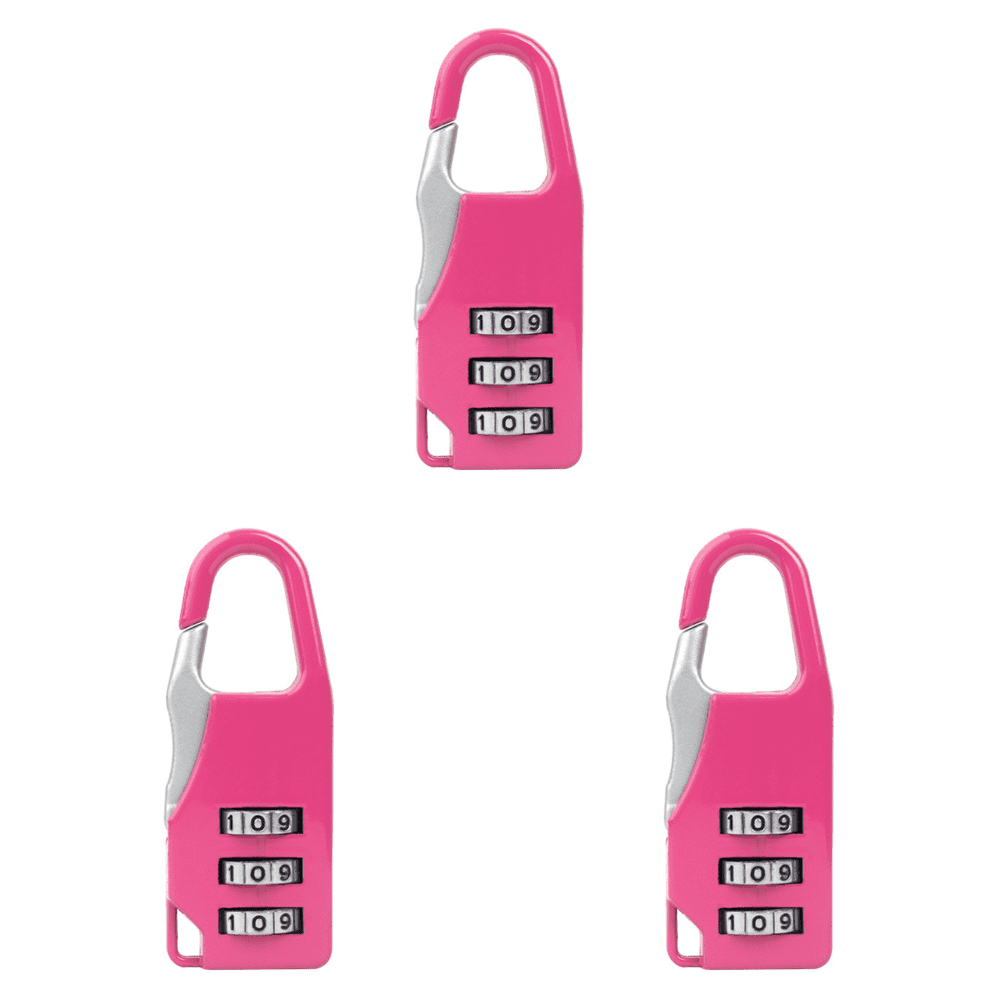 Mini Candado Con Combinación 3 Dígitos para Aleación Zinc () Rosa ...
