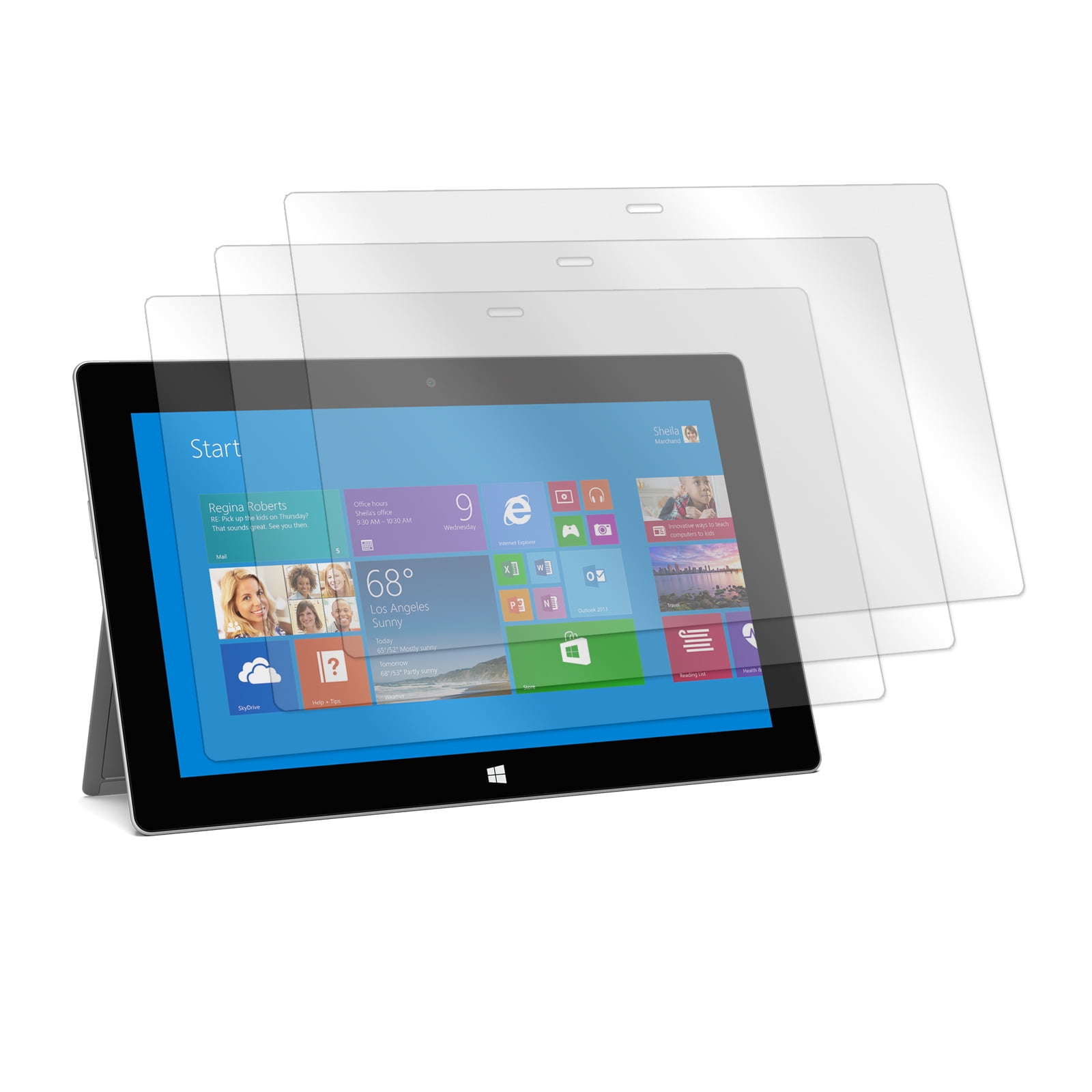 Screen Protector for Microsoft Surface 2- Set of 3 - Walmart.com