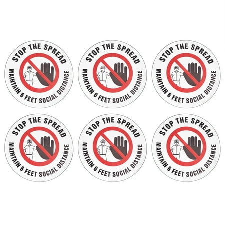 Warning Wall Sticker Social Distancing Floor Sticker Social Distancing ...