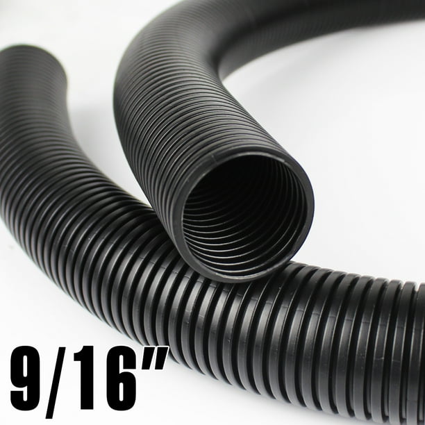 Split Wire 9/16inch Black Loom Conduit Corrugated Plastic Wire Cover ...
