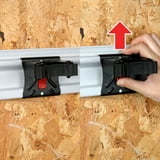 Hyper Tough Quick-Release Mop & Broom Holder, Wall Mount, Snap Rail ...