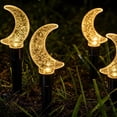 10PCS Solar Moon Shape LED Garden Stake String Lights, Waterproof ...