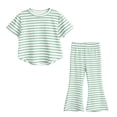 Afuipoi Big Girls Sleeveless Leisure Set 2 Piece Set Soft Singlet Tank ...