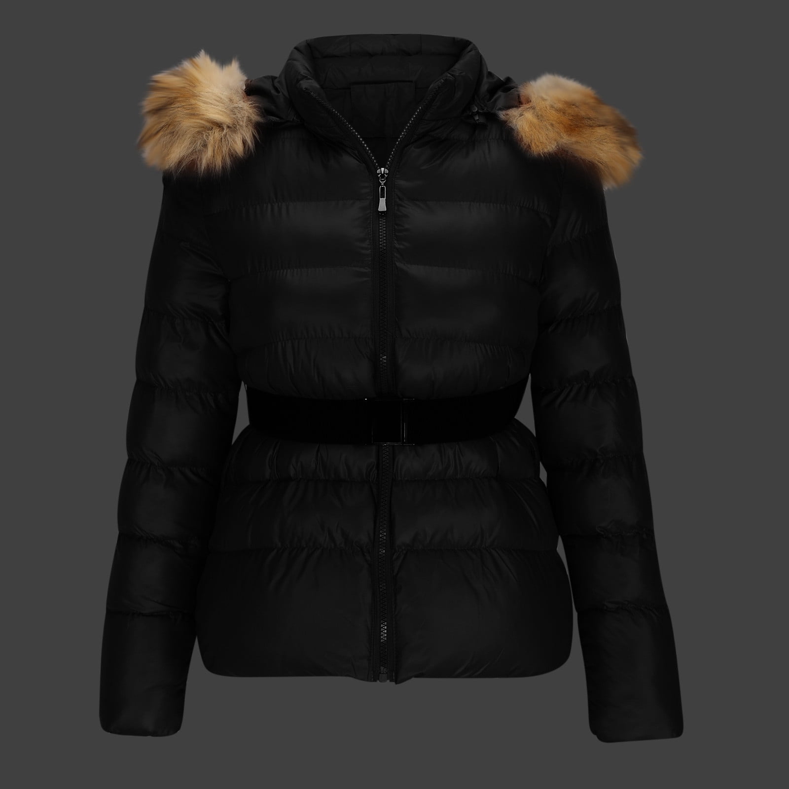 Click here for Jsaierl Womens Belted Puffer Coats Long Sleeve Zip... prices