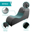 BALUS Yoga Chaise Lounge Chair, Velvet Fabric Yoga Chair with Ergonomic ...