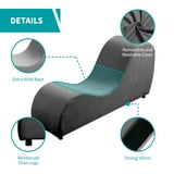 BALUS Yoga Chaise Lounge Chair, Velvet Fabric Yoga Chair with Ergonomic ...