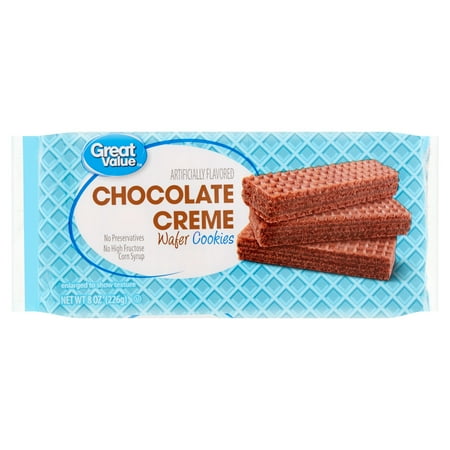 Great Value Chocolate Creme Wafer Cookies, 8 oz - Walmart.com