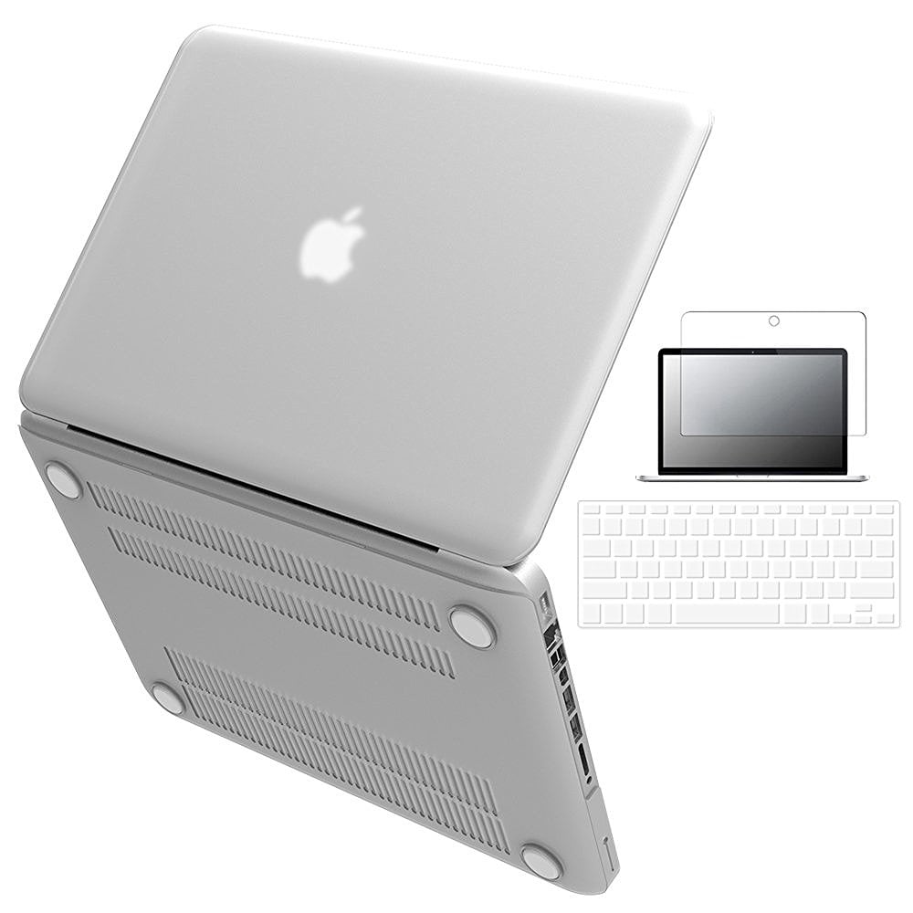 iBenzer - 3 in 1 Macbook Pro 13" Soft-Skin Plastic Hard Case Cover ...