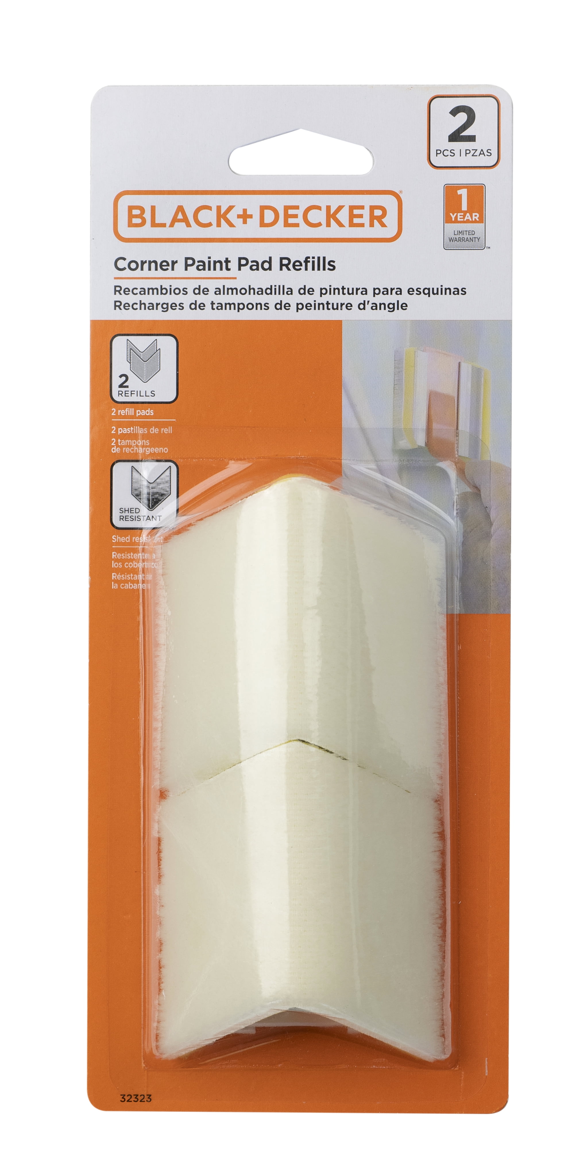 BLACK+DECKER Corner Pad Painter Refill 2-Pack - Walmart.com