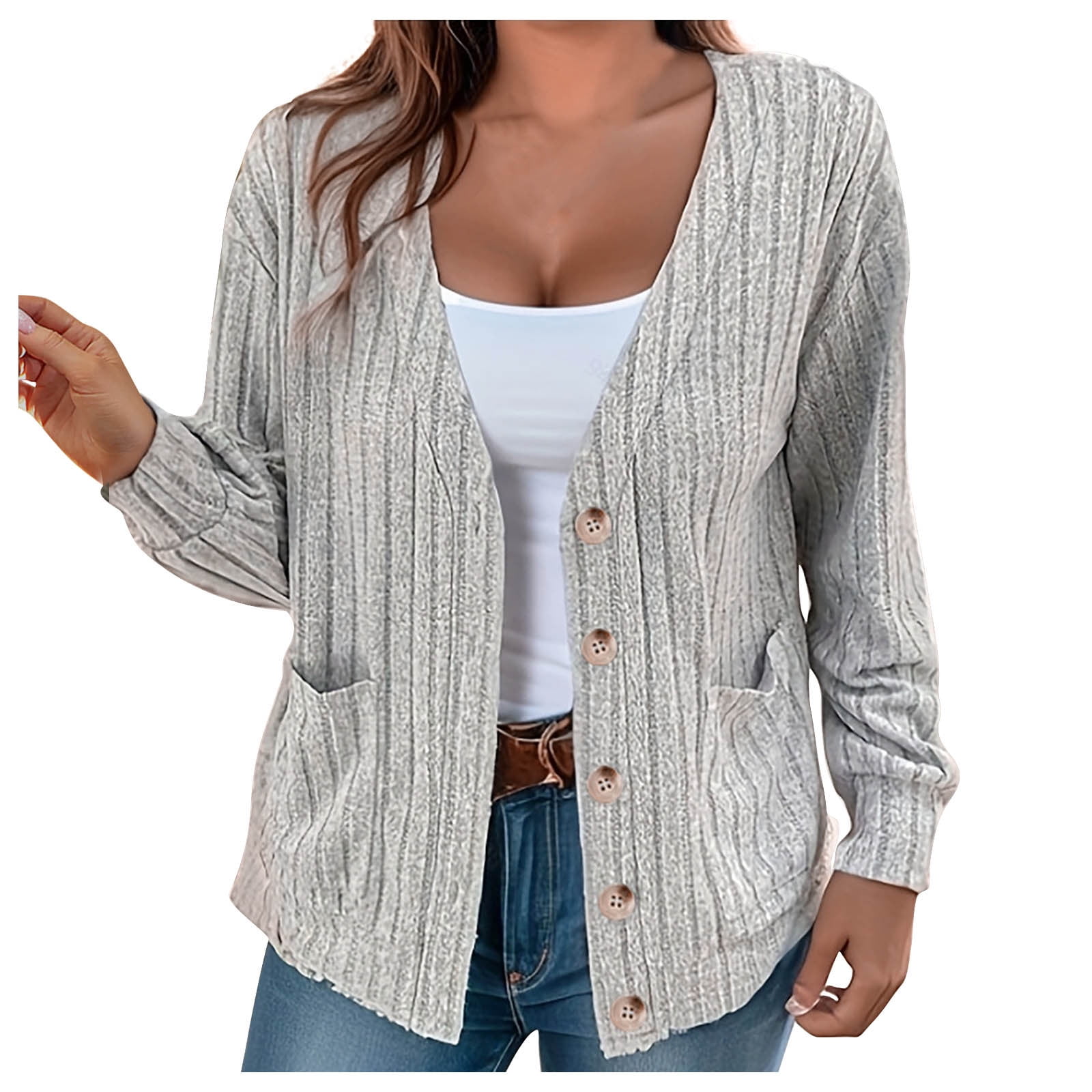 Click here for Aherbiu Cardigan Sweaters For Women Long Sleeve Bu... prices