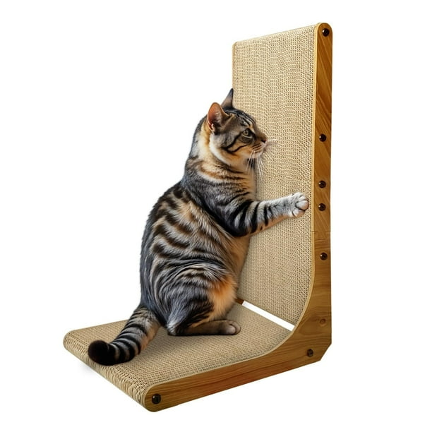 Rascador para gatos, 23 pulgadas en forma de L para gatos de interior ...