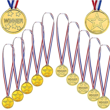 12 Pack Gold Winners Medals, Game Medals Winner Award Medals Prizes ...