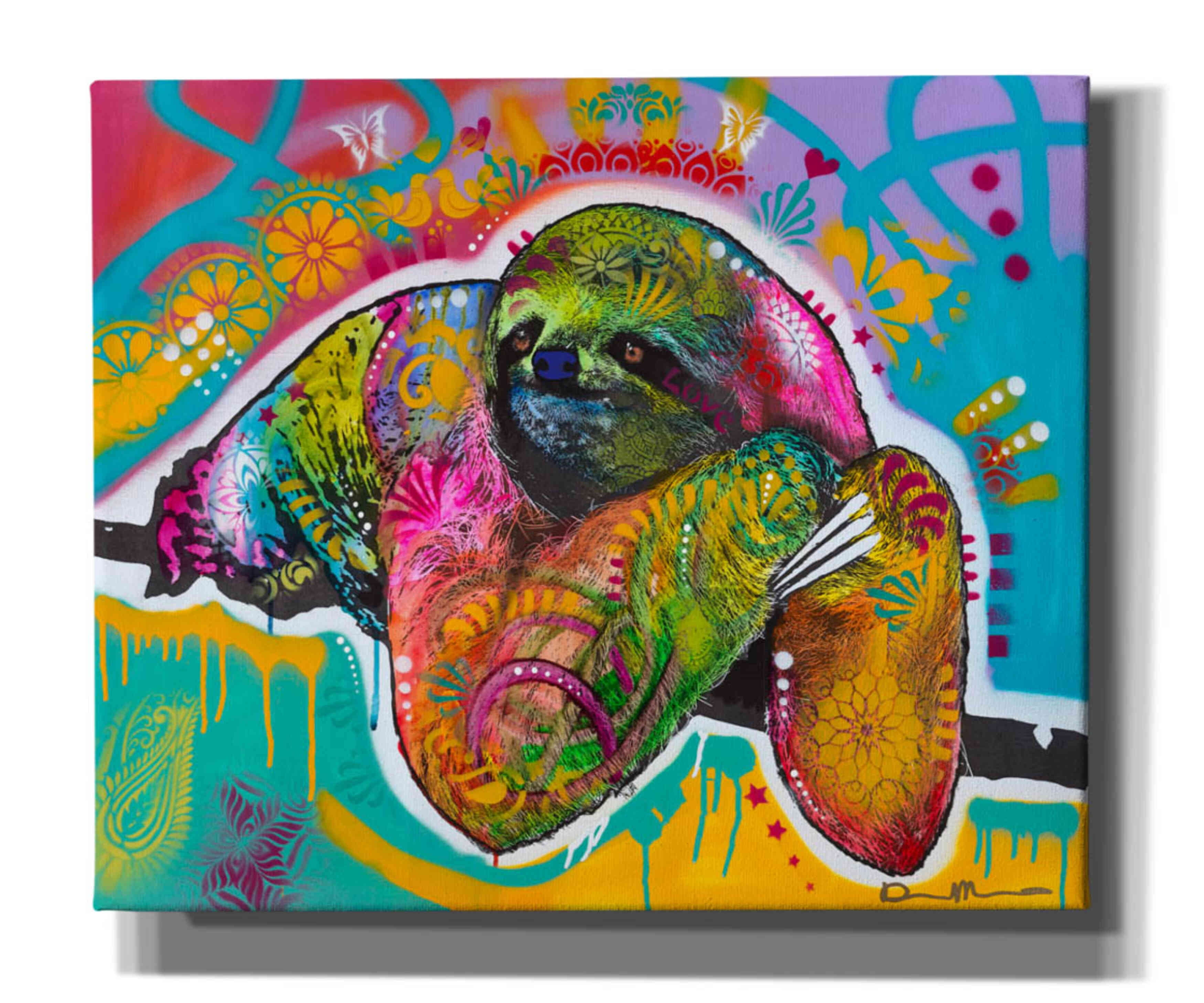 Epic Graffiti 'Sloth' by Dean Russo, Canvas Wall Art, 24"x20" - Walmart.com