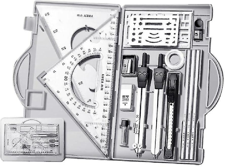 Professional Geometry Set - 18-piece Architect Set With Compass ...