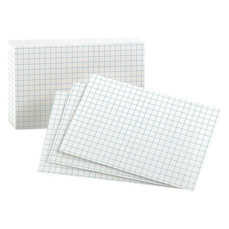 OXFORD 02035 Grid Index Cards,3x5",White,PK100 - Walmart.com - Walmart.com