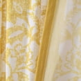 1pc 52"x84" Light Filtering Textured Jacobean Curtain Panel Yellow ...