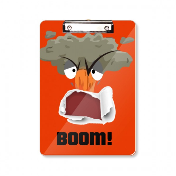 Angry Red Emotion Volcano Eruption Clipboard Folder Writing Pad Backing ...