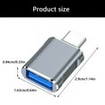 USB Female to Type C Male Adapter Converter Metal Construction ...