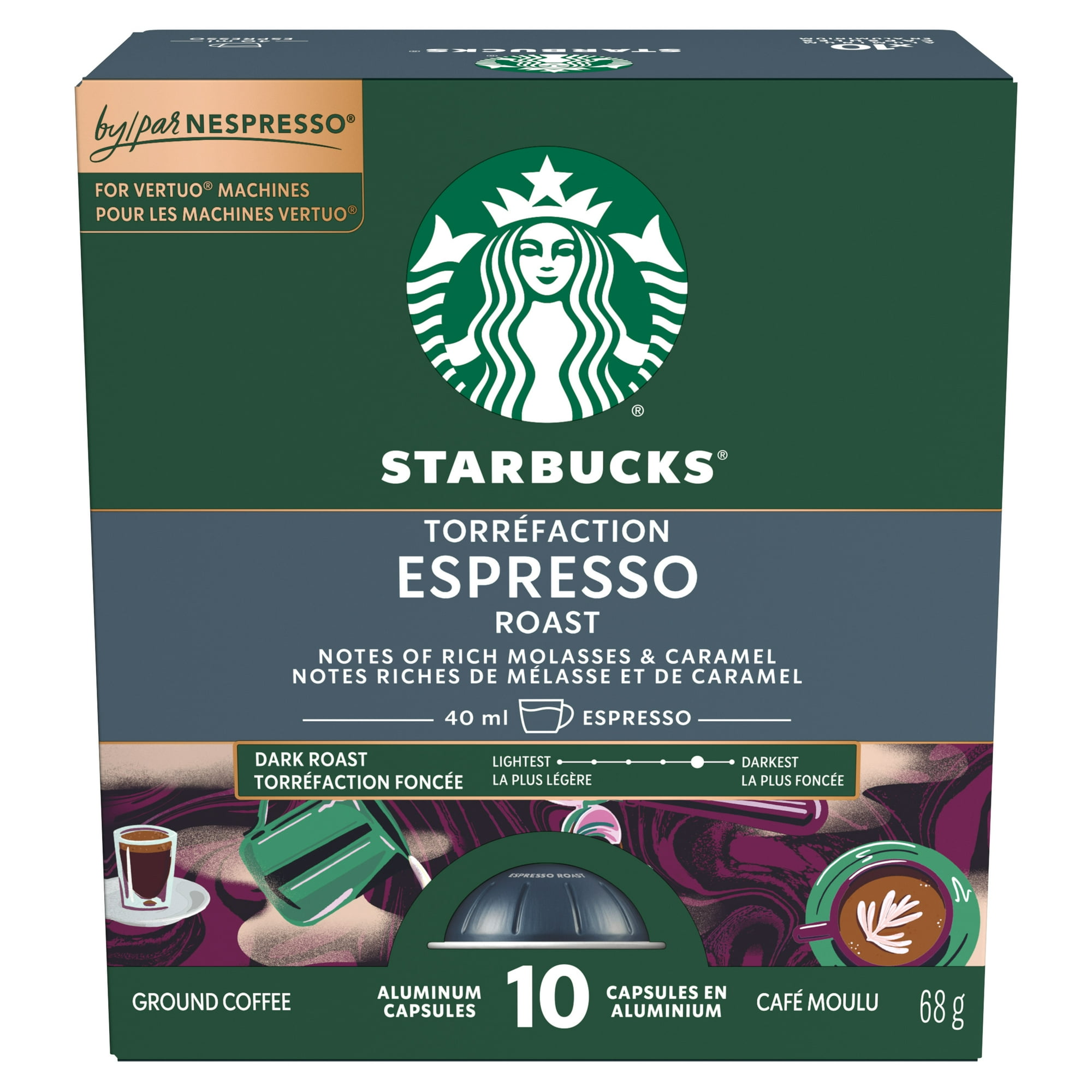 Click here for Starbucks Espresso Roast For Nespresso Vertuo 40 M... prices