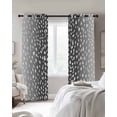 Art Ash Gray Blackout Curtains for Bedroom Living Room, Vintage White ...