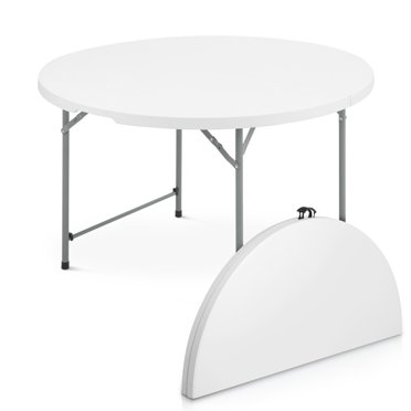 Lifetime 5 Foot Fold-in-Half Camping Folding Table, Indoor/Outdoor ...