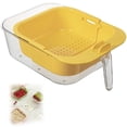 Berry Washing Bowl with Strainer,Double Layer Telescopic Basket,Washing ...