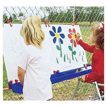 Double Sided Indoor/Outdoor Wooden Art Easel (21x36x51in) - Easy Clean ...