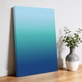Blue Cyan Canvas Wall Art for Living Room, Gradient Abstract Ombre Art ...
