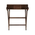 Coy Walnut Wooden Folding Writing Desk with Storage Drawer Compact Home ...