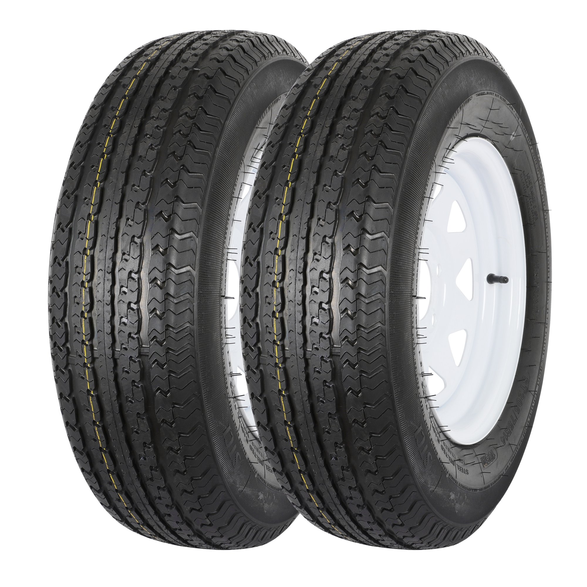 1Autodepot ST205 75R14 ST205 75R14 Radial Trailer Tire With Rim 5 Lug 1Autodepot ST205 75R14 ST205 75R14 Radial Trailer Tire With Rim 5 Lug