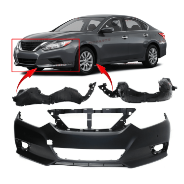 Front Bumper Cover and Grille Kit For Nissan Altima 2013-2015 NI1000285 ...