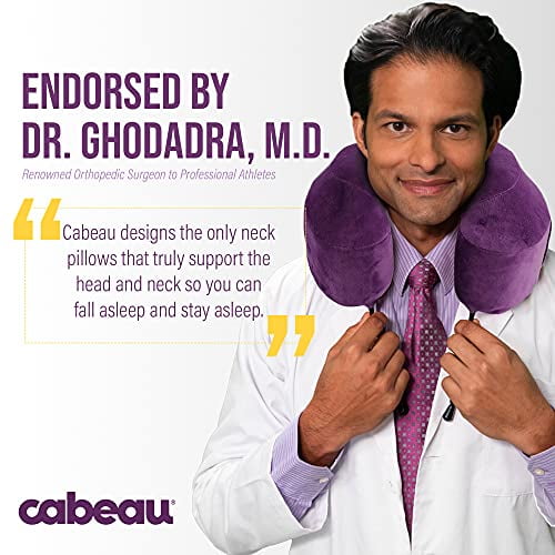 Buy Cabeau Evolution Classic 100% Memory Foam Travel Neck Pillow for ...