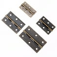 2Pcs Bronze Cabinet Door Luggage Furniture Hinge 6 Holes Decor Jewelry ...