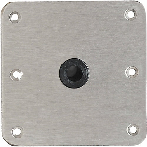 Attwood Lock\'N-Pin 3/4" Non-Threaded Stainless Steel Base Plate, 7" x ...